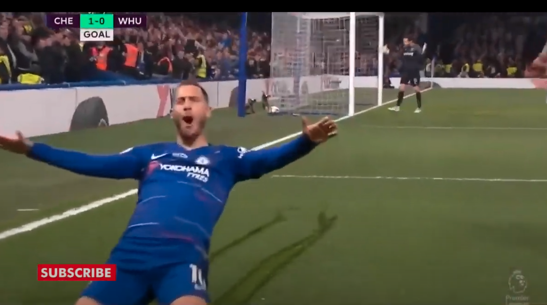 Hazard Goal vs West Ham: Amazing Solo Effort
